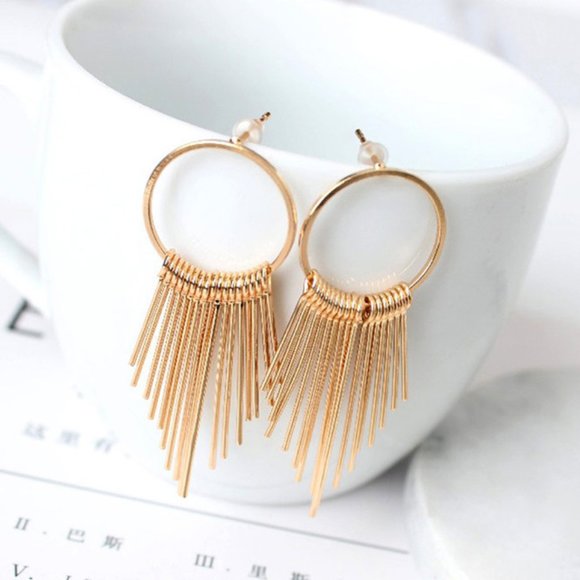 Jewelry | 5 For 25 Metal Fringe Dangle Statement Earrings | Poshmark